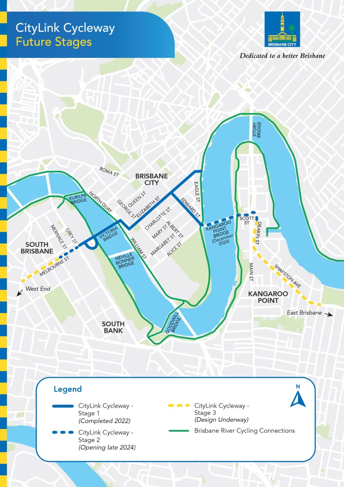 Brisbane’s CityLink Cycleway expands – Bicycle Queensland